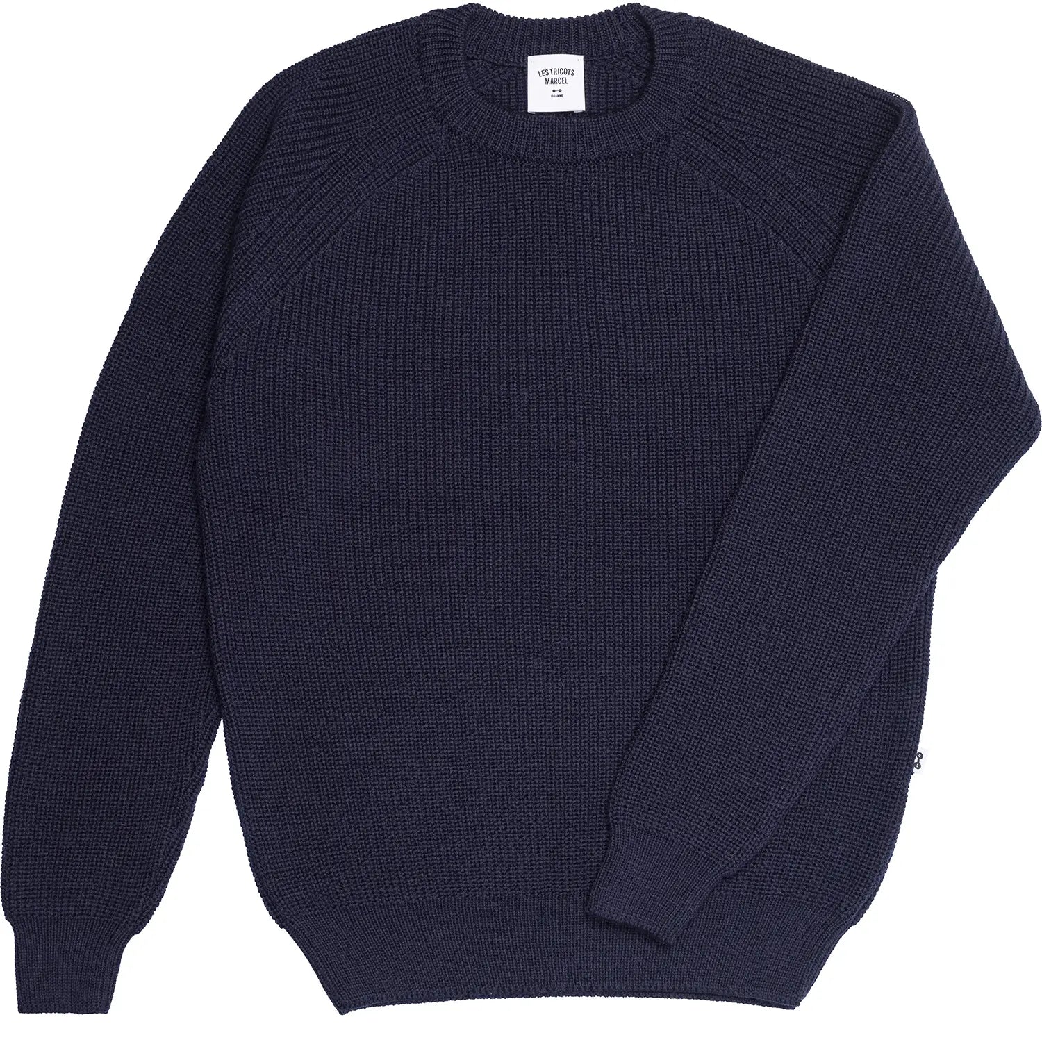 Le Pull Bleu Marine français en laine mérinos - Les Tricots Marcel