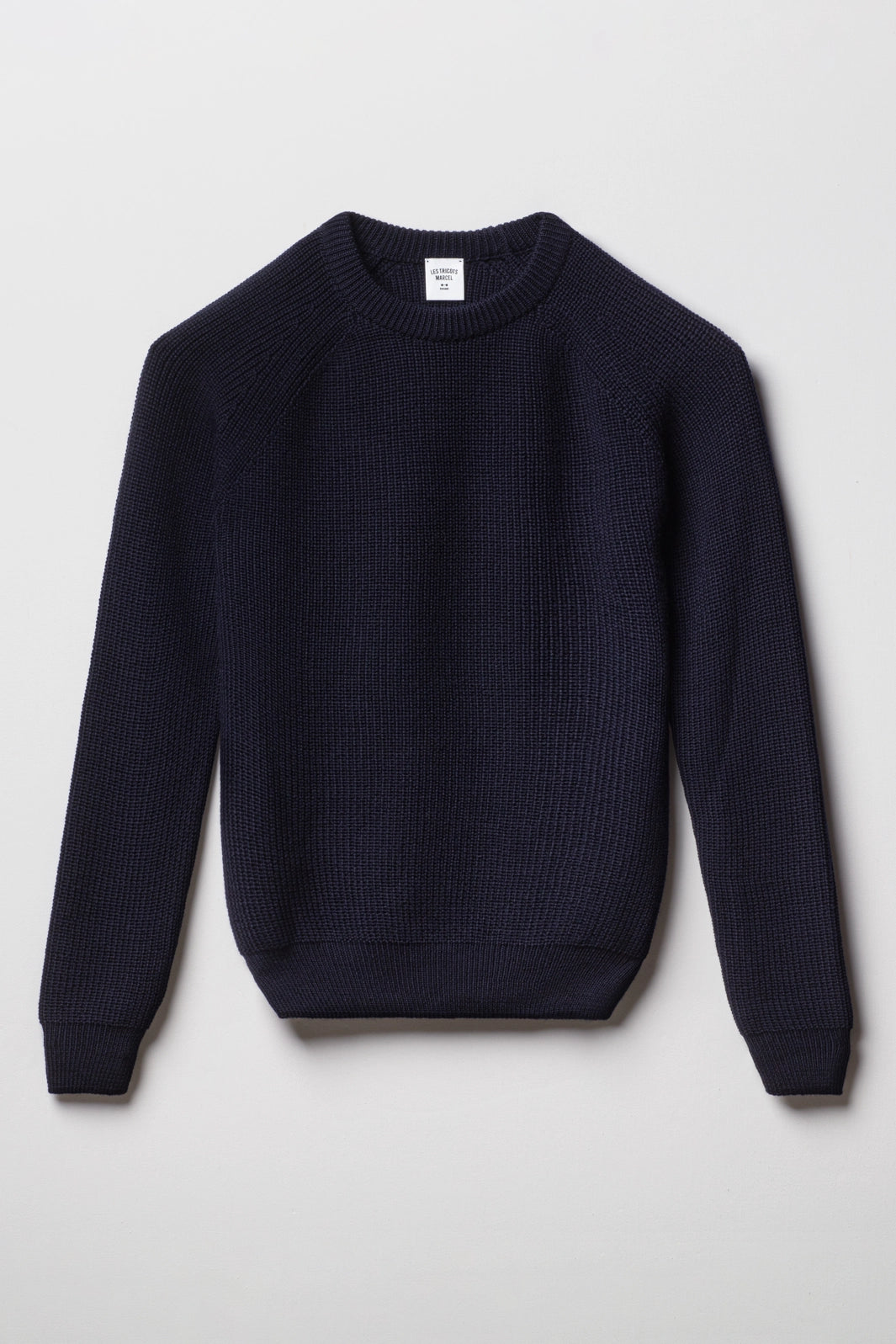 Le Pull Bleu Marine français en laine mérinos - Les Tricots Marcel
